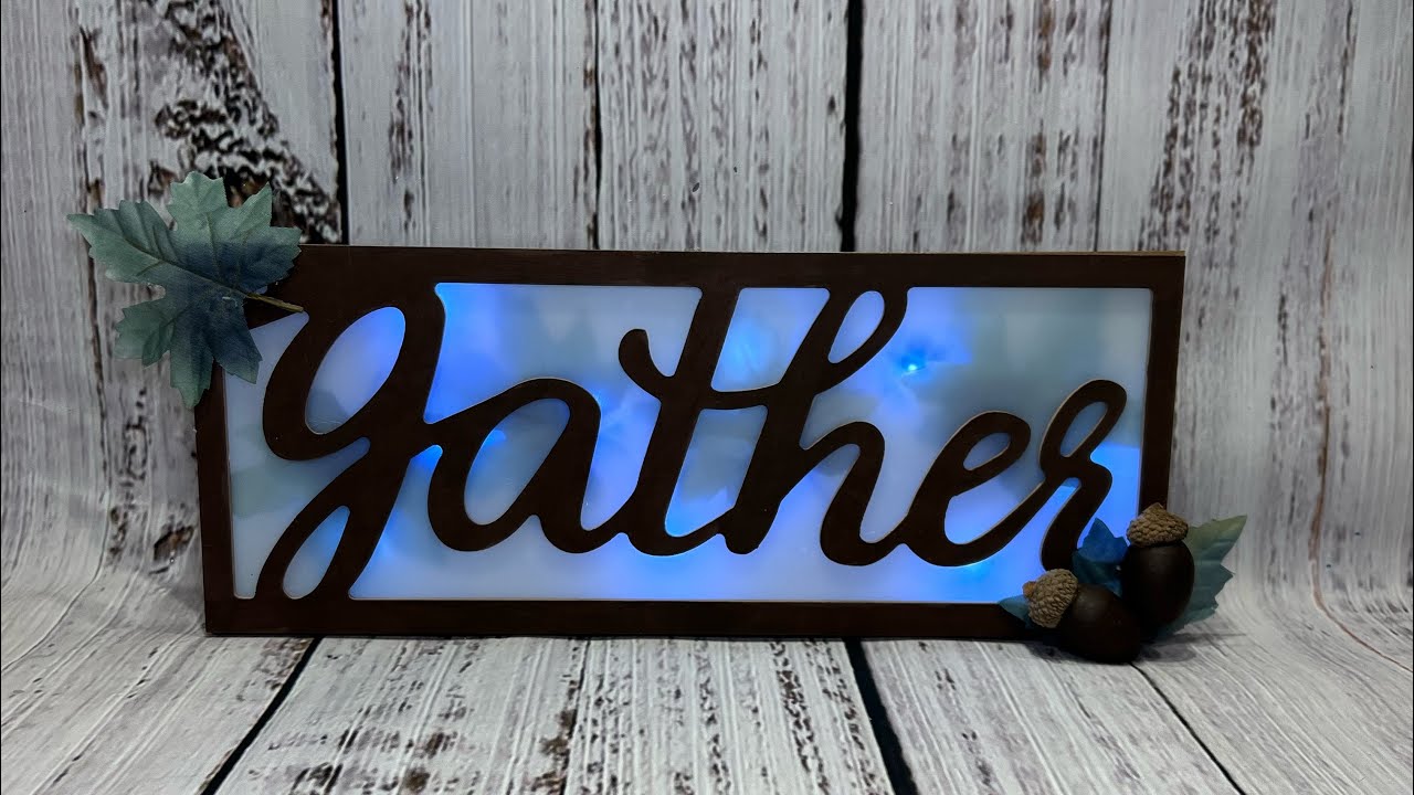 ADORABLE Dollar Tree Sign upgrade | Gather sign for your fall decor ...