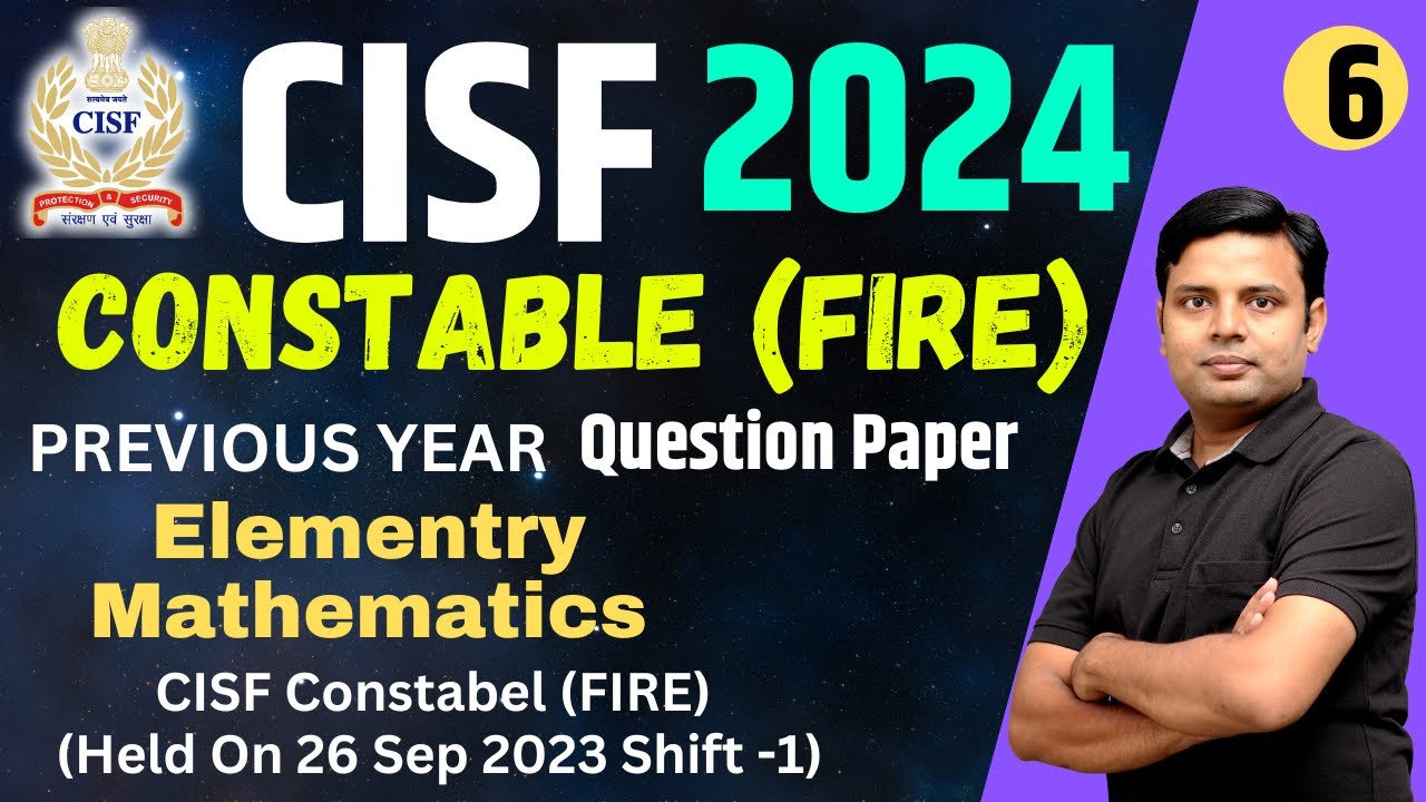 Cisf Fireman Previous Year Question Paper - Cisf Fireman Ka Previous ...