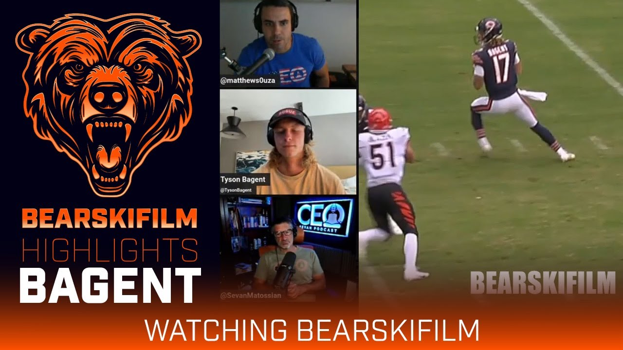 Tyson Bagent WATCHING Bearskifilm!! || Chicago Bears QB Tyson Bagent on ...