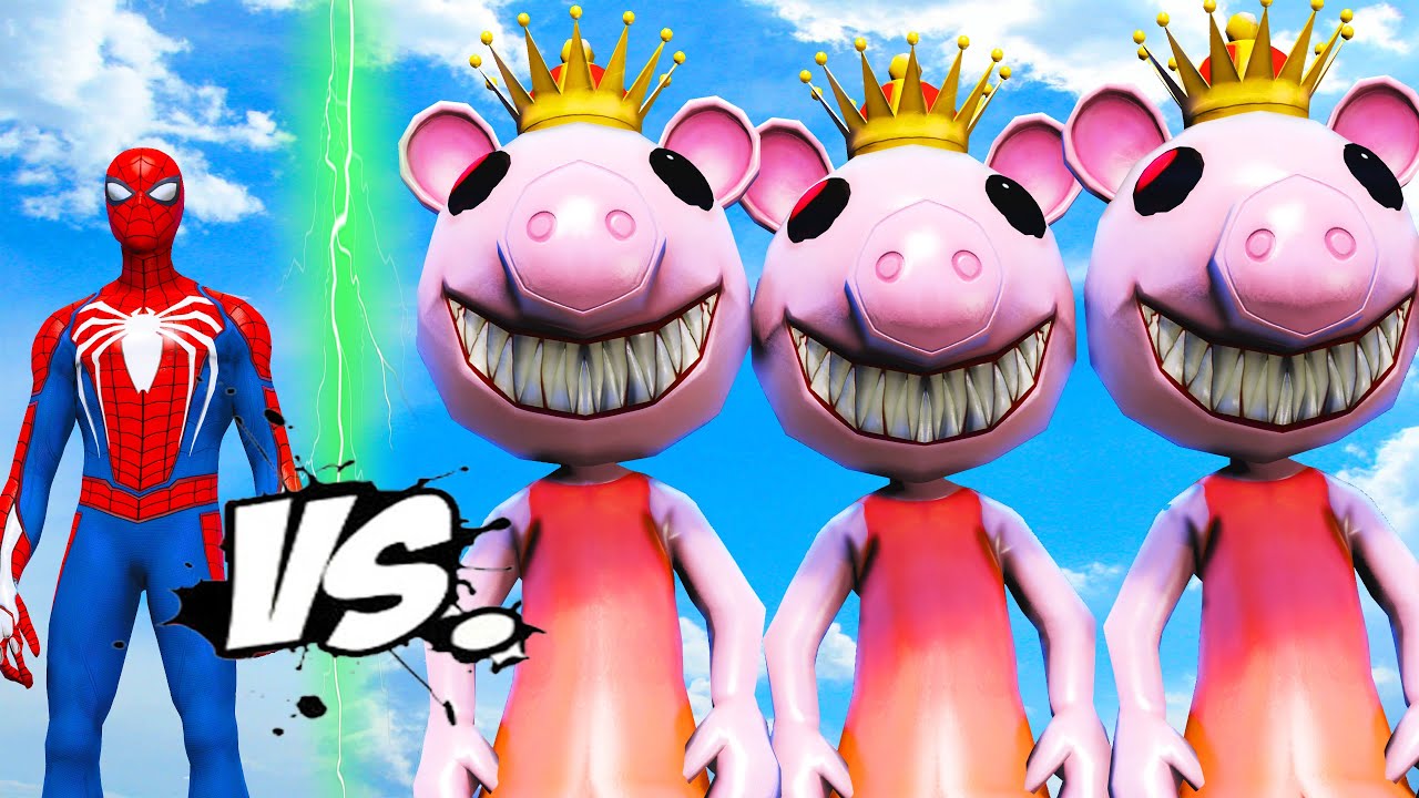 Spider-Man Vs Piggy Team (Roblox Piggy) - Epic Battle - YouTube