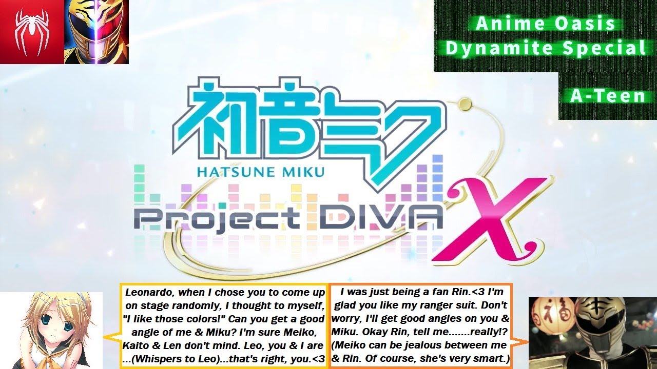 Hatsune Miku Project Diva X! Anime Oasis Dynamite Special! (A-Teen ...