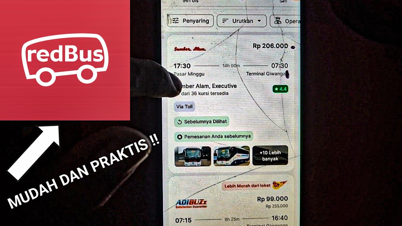 CARA PESAN TIKET BUS SECARA ONLINE DENGAN APLIKASI REDBUS UNTUK PEMULA ...