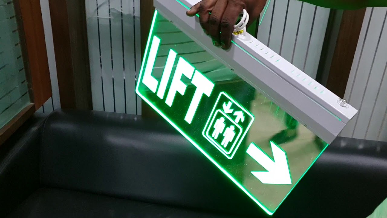 LED Laser edged signage - YouTube