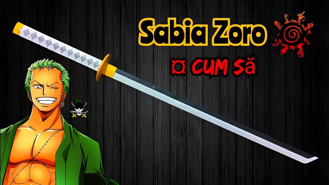 Diy: Cum se face sabia zoro din hârtie. Sabie ușoară de hârtie - YouTube