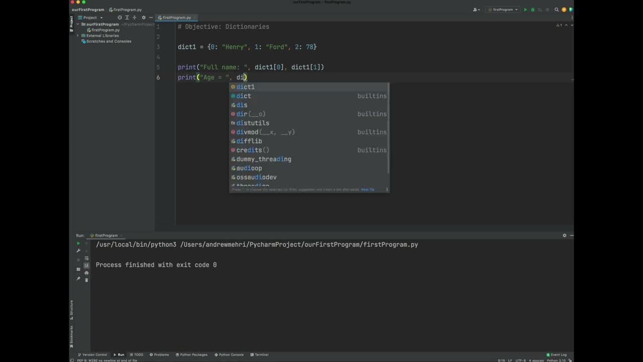 Python Lesson 50: Dictionary Part 1 - YouTube