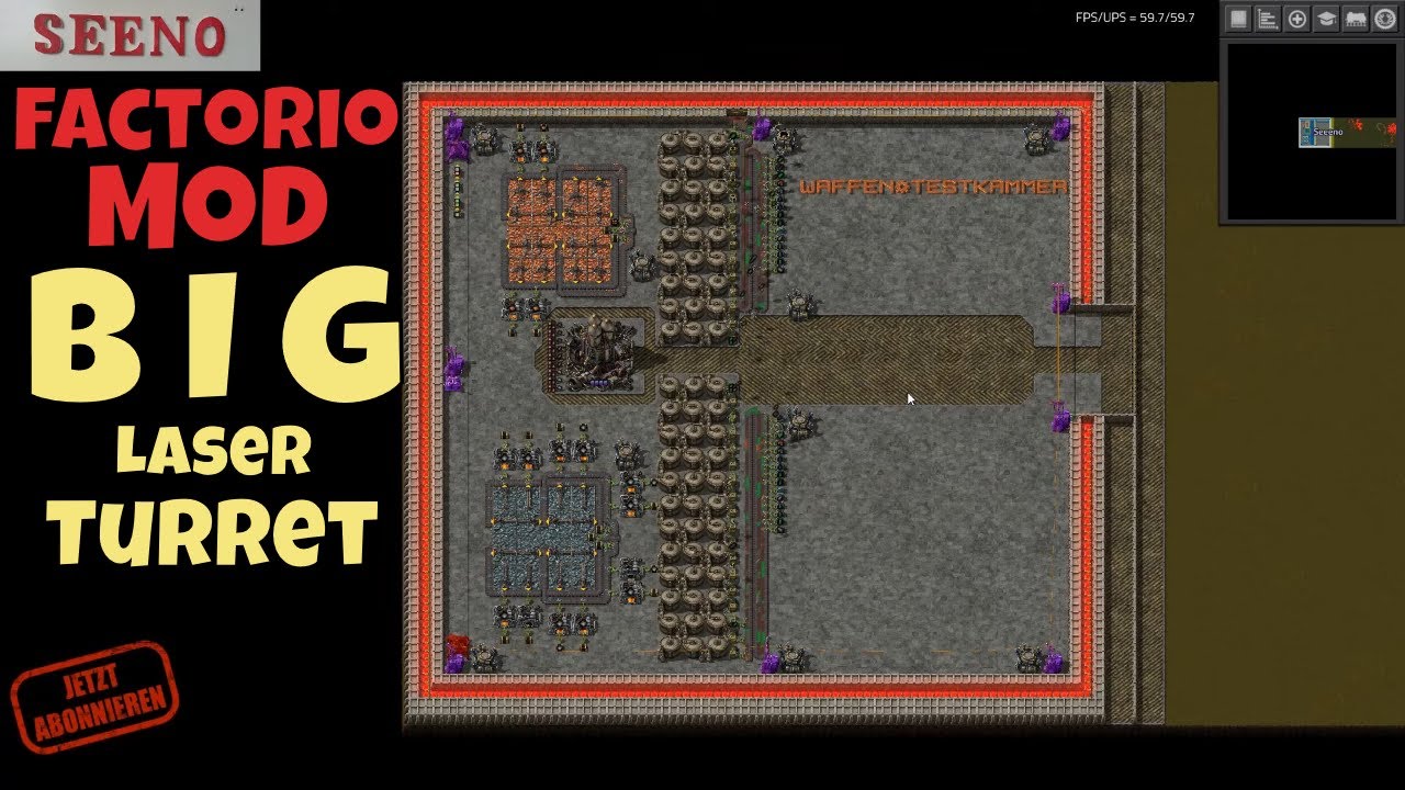 Factorio Mods | Big Laser Turret - YouTube