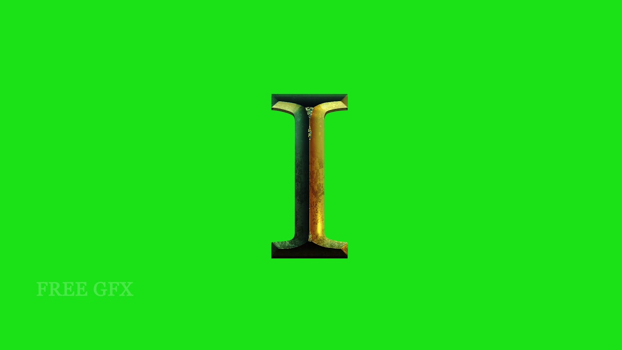 English alphabets 3D animation green screen video,letter I - YouTube
