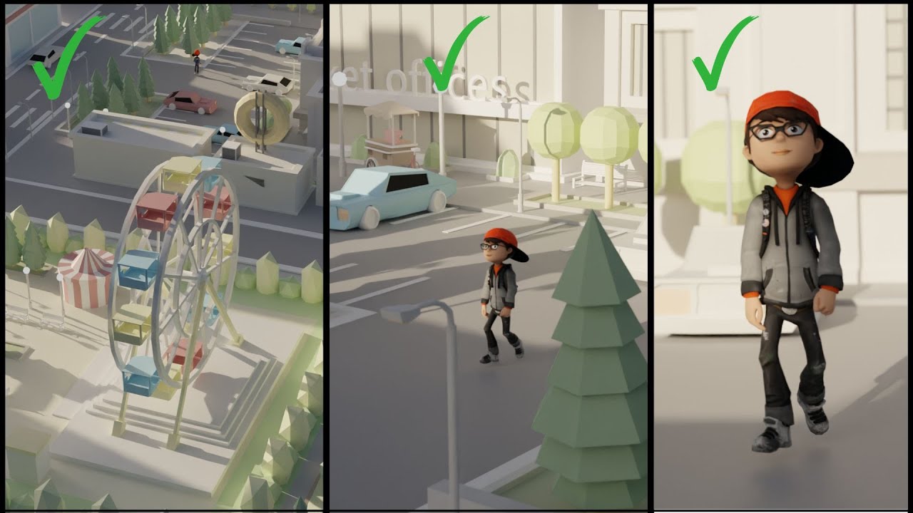 Complete Low-Poly Character & Camera Animation in Blender | Keyframes ...