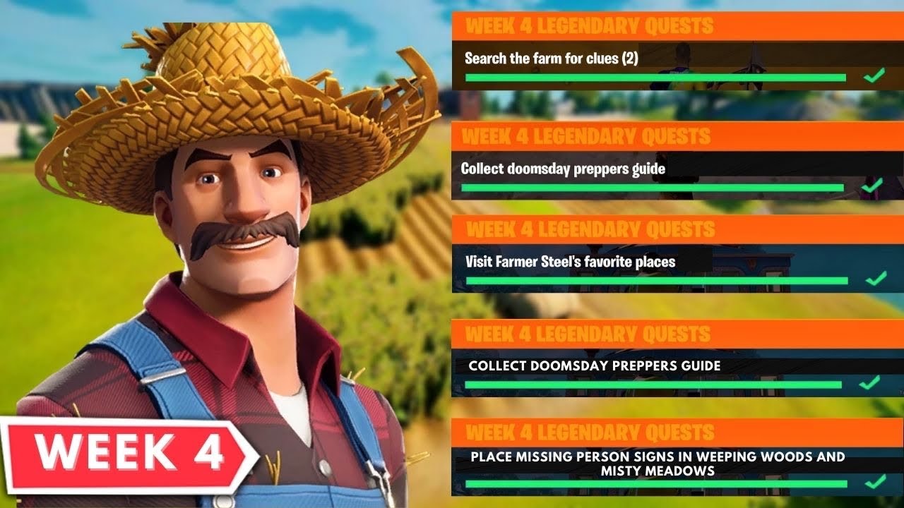 How to Complete all Hayseed Legendary Challenges - Fortnite Week 4 ...