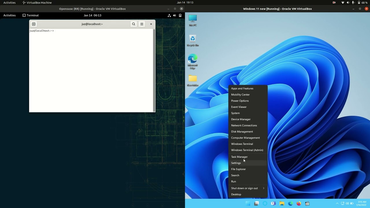 OpenSUSE GNOME vs Windows 11: RAM - YouTube