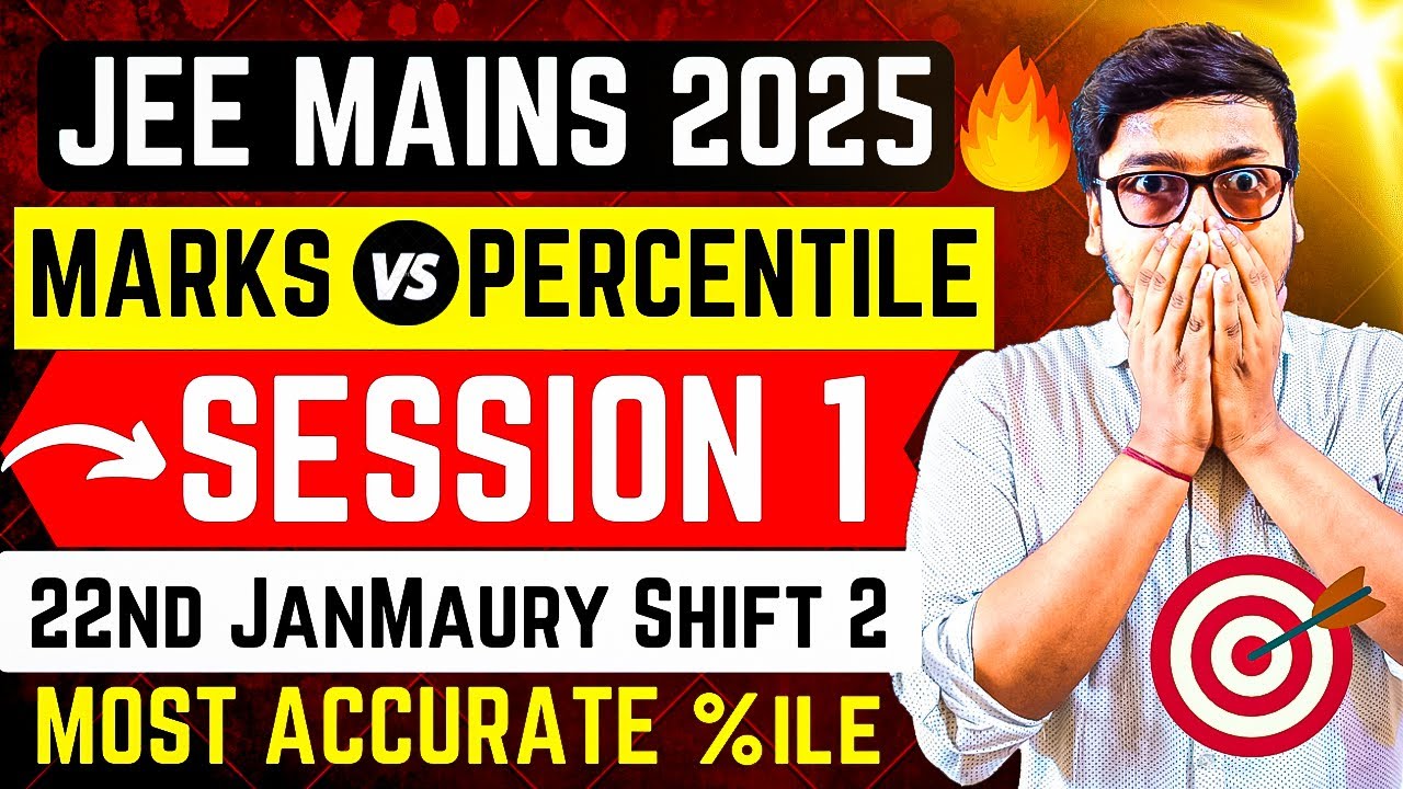 🚨 Marks vs Percentile for 22 Jan Shift 2 🚨 JEE Main 2025 😱 | Marks vs ...