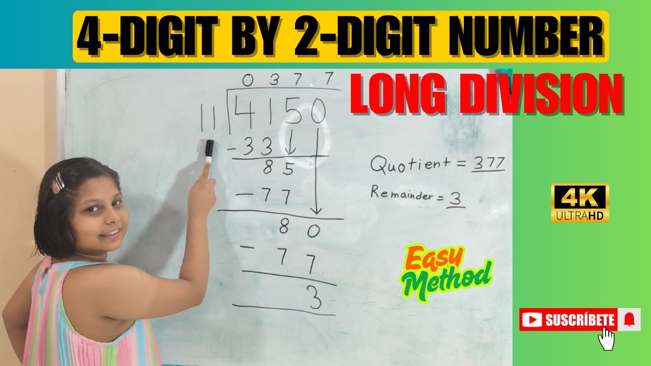 4-Digit by 2-Digit Number Long Division | How to do Long Division ...
