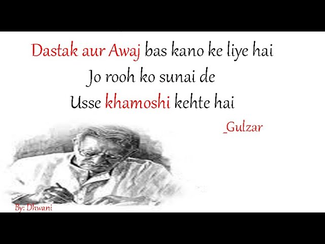 Gulzar Inspirational Quotes Gulzar Quotes On Zindagi | Poets Shayari
