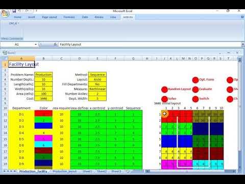 facility layout-Excel- Add in - YouTube