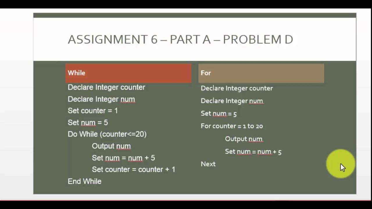 Visual Basic - Assignment Chapter 6 - Part A - Number series pseudocode ...