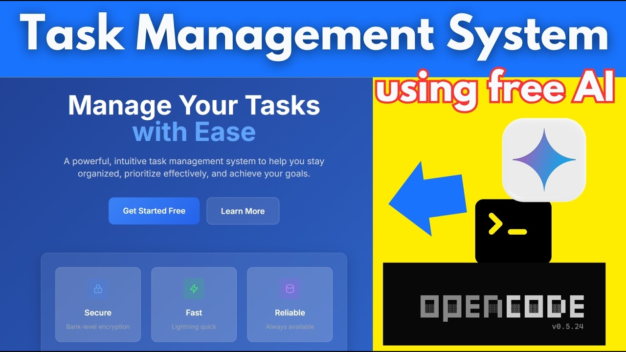 Building a Full-Stack Task Management System in Minutes using OpenCode ...