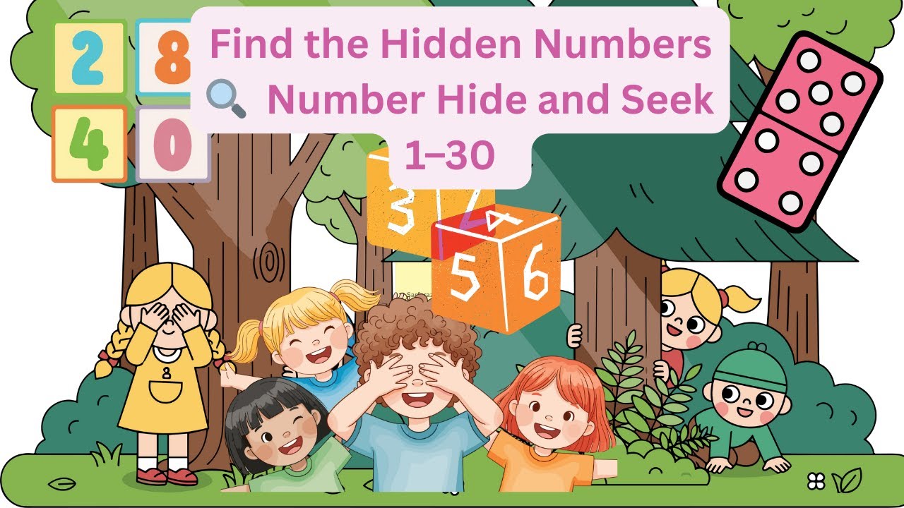 Find the Hidden Numbers 🔍 | Number Hide and Seek Game 1–30 | Fun ...