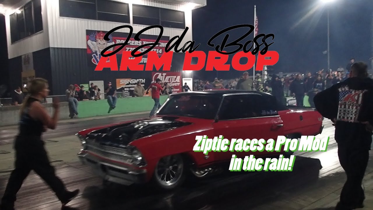 JJ da Boss Arm Drops: Ziptie races Pro Mod in the rain! ?Sketchy's Garage - YouTube