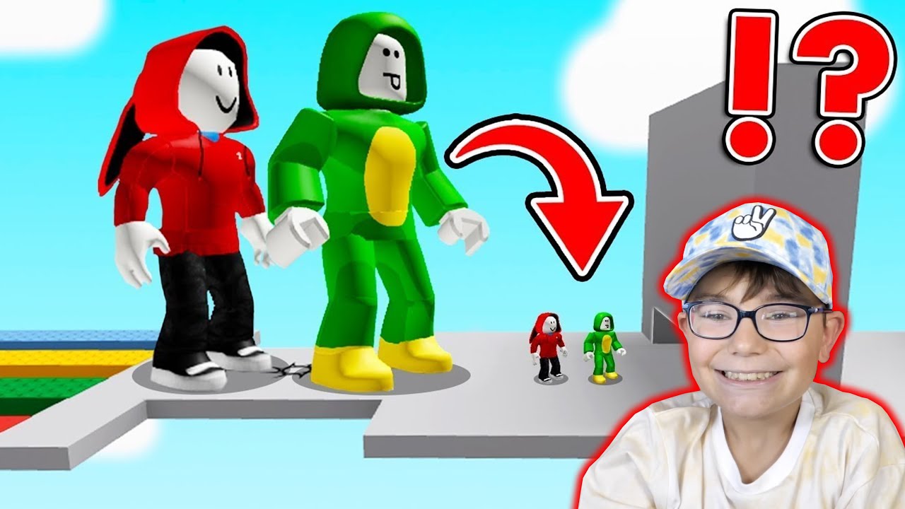 GÉANT VS MINI SUR ROBLOX ! (GIANT vs TINY - Roblox Obby) - YouTube
