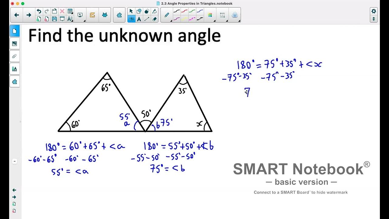Foundations of Math 11: 2.3 Angle Properties in Triangles - YouTube