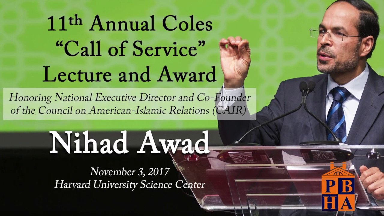 Video: CAIR Director Nihad Awad Receives Harvard PBHA’s 2017 Robert ...