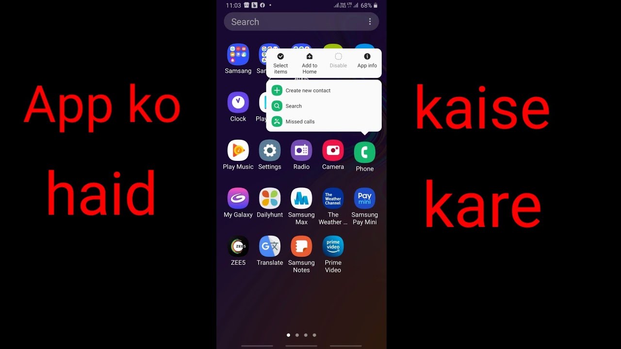 How to haid apps ,semsang phone - YouTube