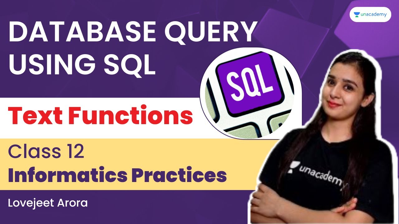 Text Functions Database Query Using Sql Unit 2 Class 12 Ip 7590