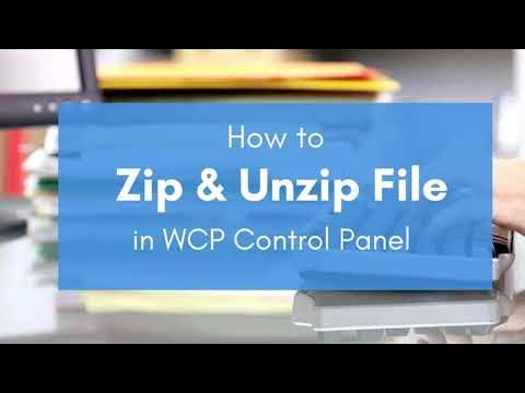 How to Zip and Unzip files in WCP control Panel - YouTube