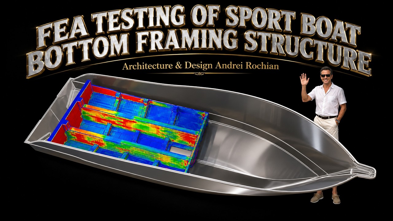 FEA testing of sport boat bottom framing structure Architecture& Design ...