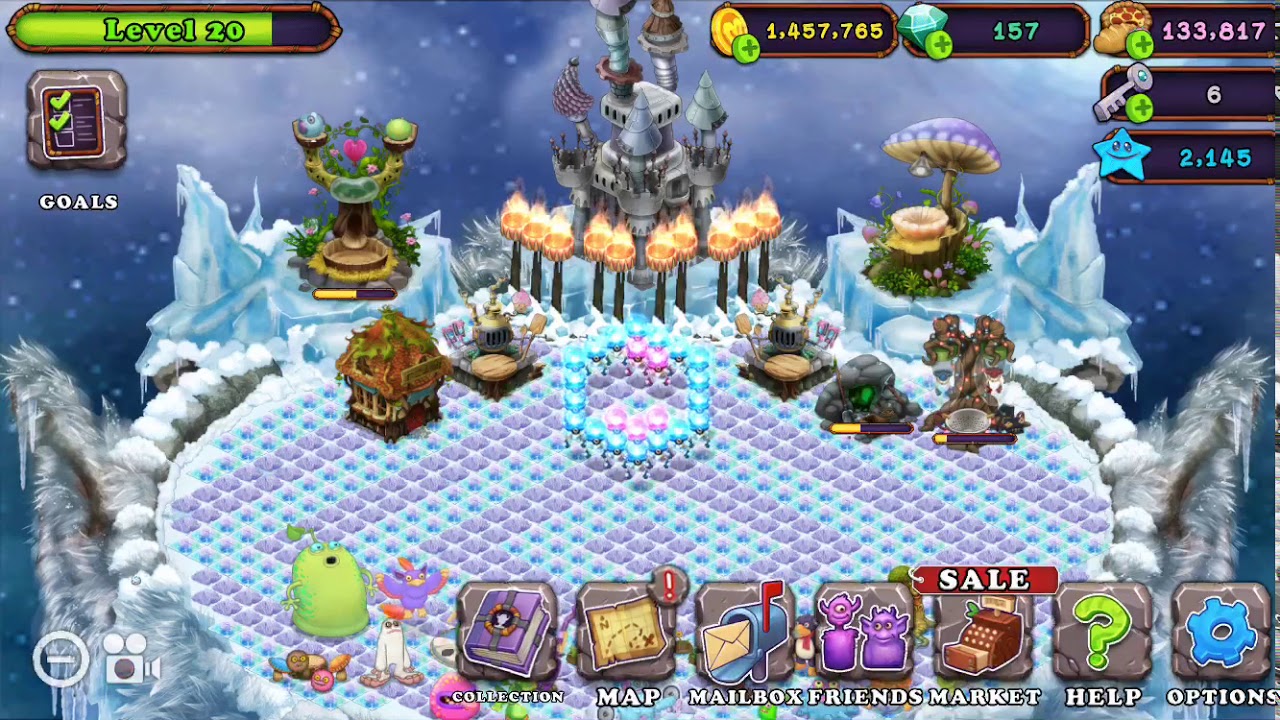 Decorated cold island with paths in My Singing Monsters - YouTube