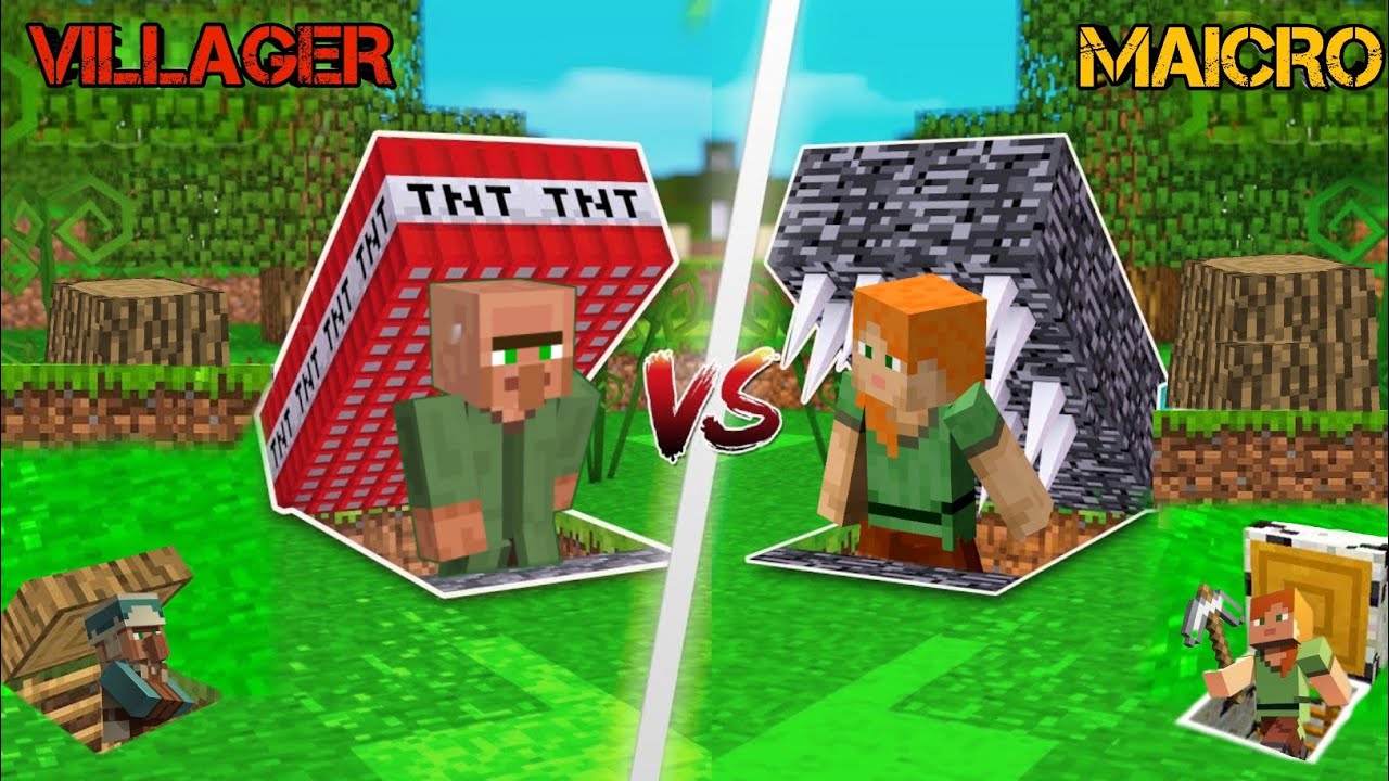 MINECRAFT SECRET HOUSE CHALLENGE ME VS VILLAGER - WHO WILL BECOME THE ...