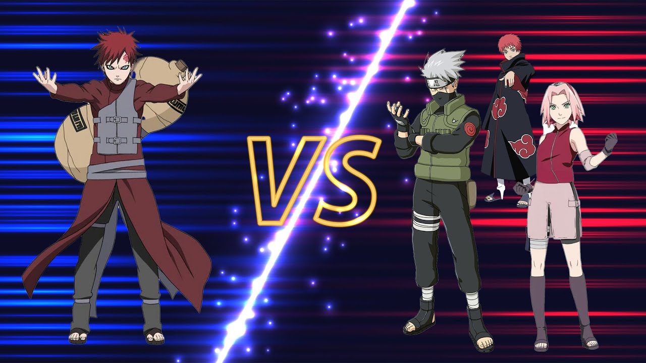 GAARA GOES FULL GAUNTLET ON KAKASHI SAKURA AND SASORI FIGHT SCENE - YouTube