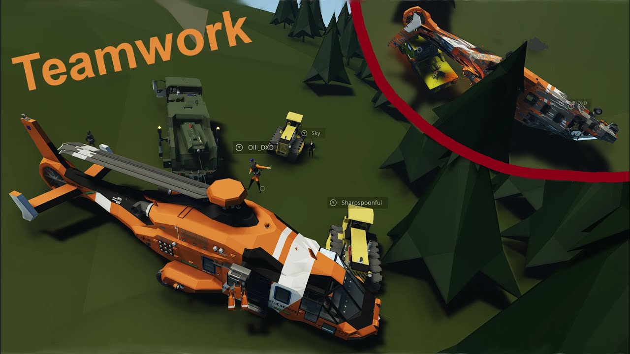 [Stormworks] Multiplayer: Challenging helicopter crash recovery!! - YouTube