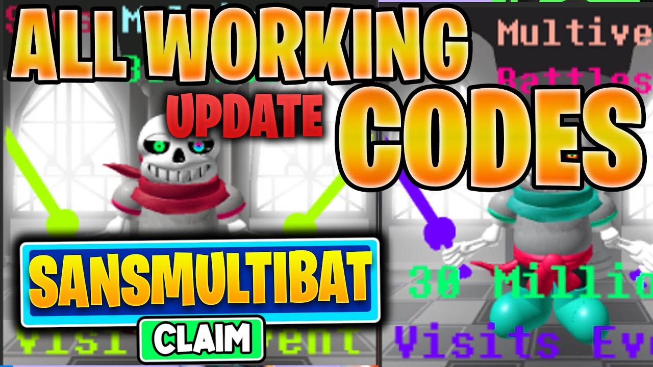*2* CODES for SANS MULTIVERSAL BATTLES get all SANS for FREE (ROBLOX ...