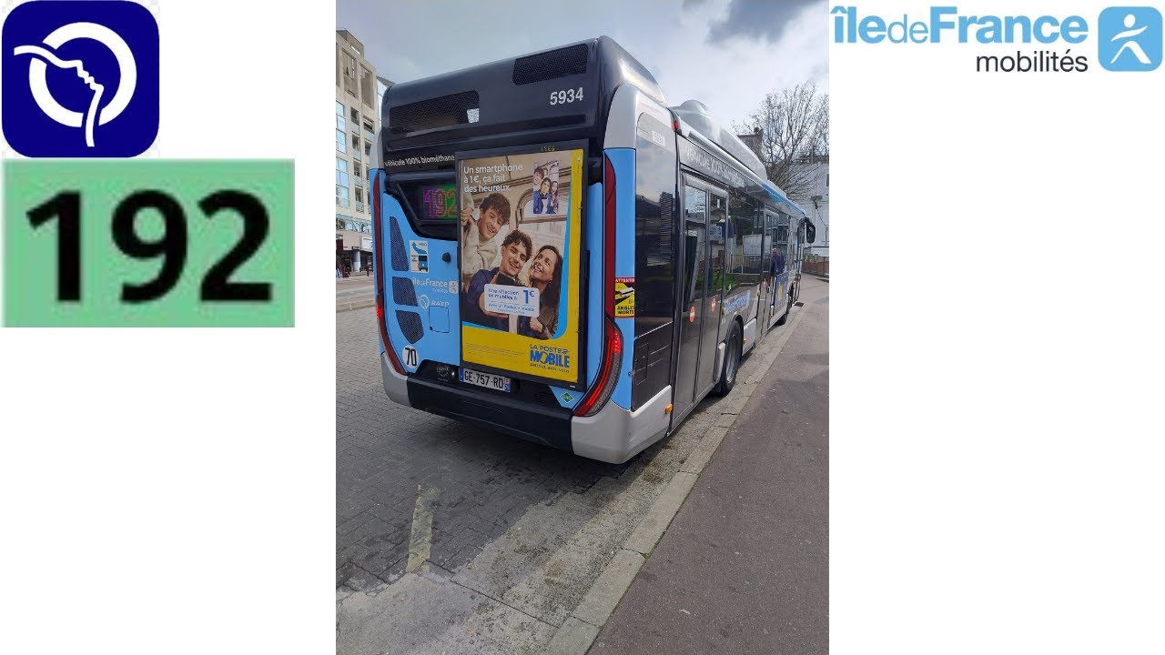 [RATP] Ligne 192 en Urbanway 12 GNV / Line 192 by Urbanway 12 GNV ...