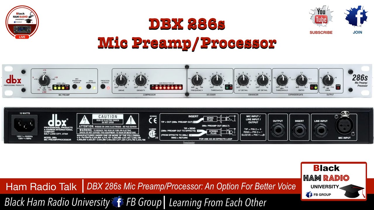 DBX 286s Mic Preamp Processor: An Option For Better Voice on Ham Radio ...