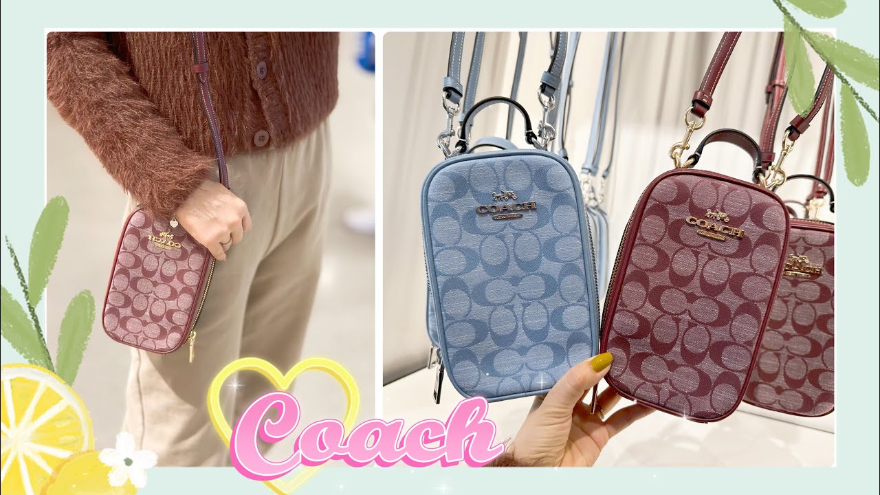 NEW ARRIVAL🆕Coach outlet bags Eva Phone Crossbody In Signature Chambray ...