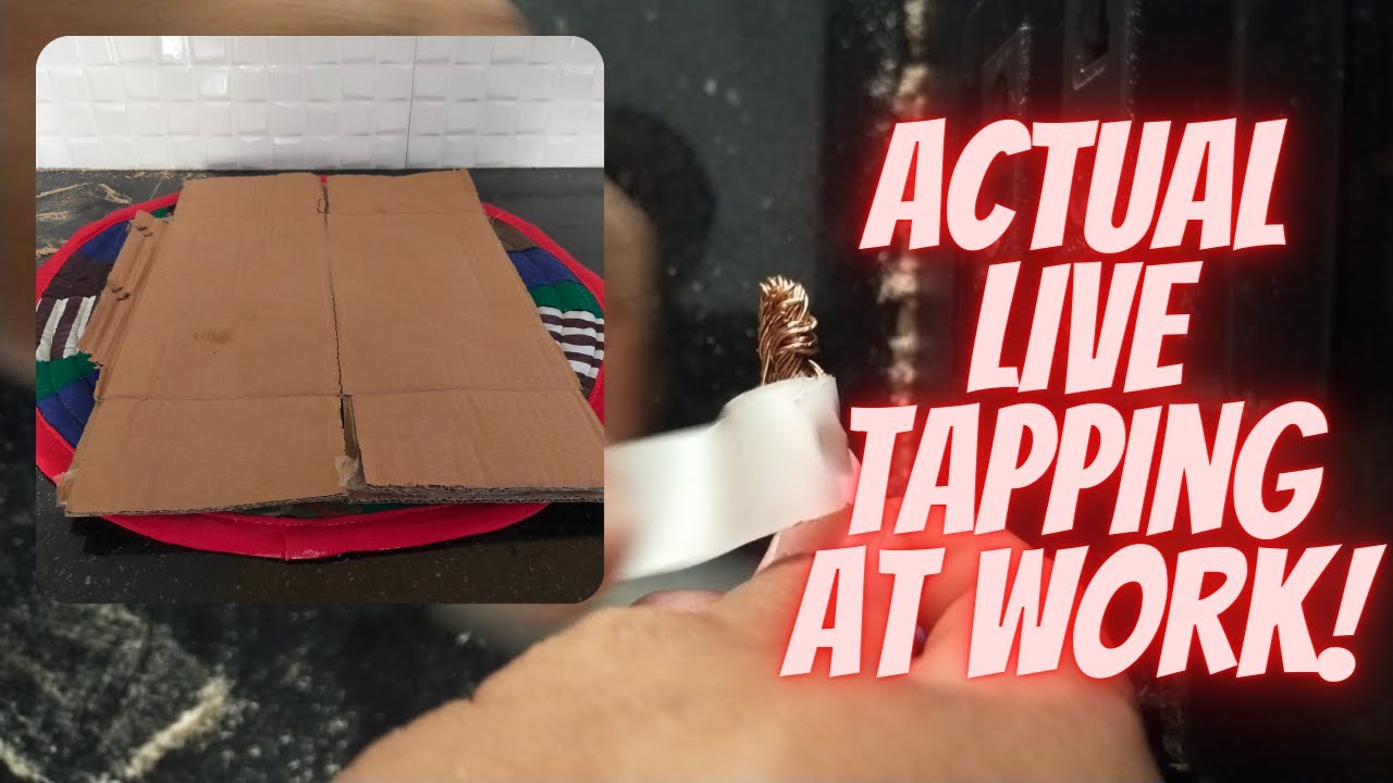 ACTUAL LIVE TAPPING OF LIVE WIRE AT WORK!!! - YouTube