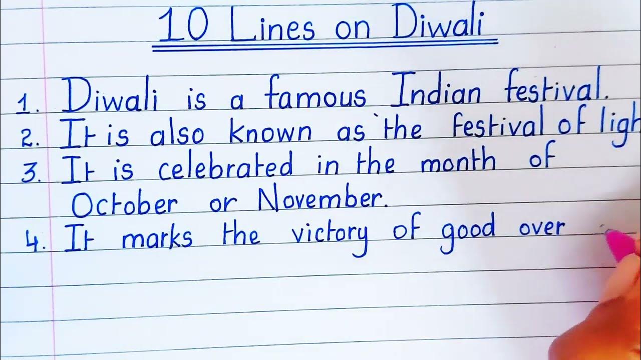 10 lines on Diwali // Essay Writing // Diwali speech in english // neat ...