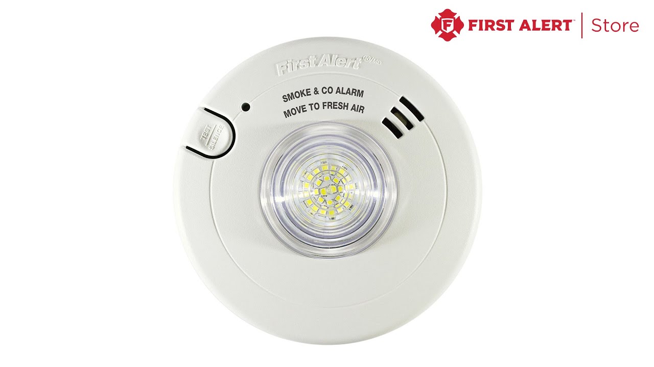 First Alert Hardwired Smoke & CO Alarm with LED Strobe Light and 10 ...