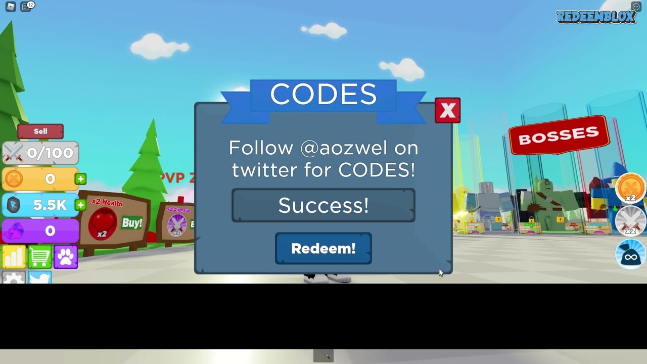 [All New] "BOSS FIGHTING SIMULATOR" Codes (May2022) | Roblox Boss ...