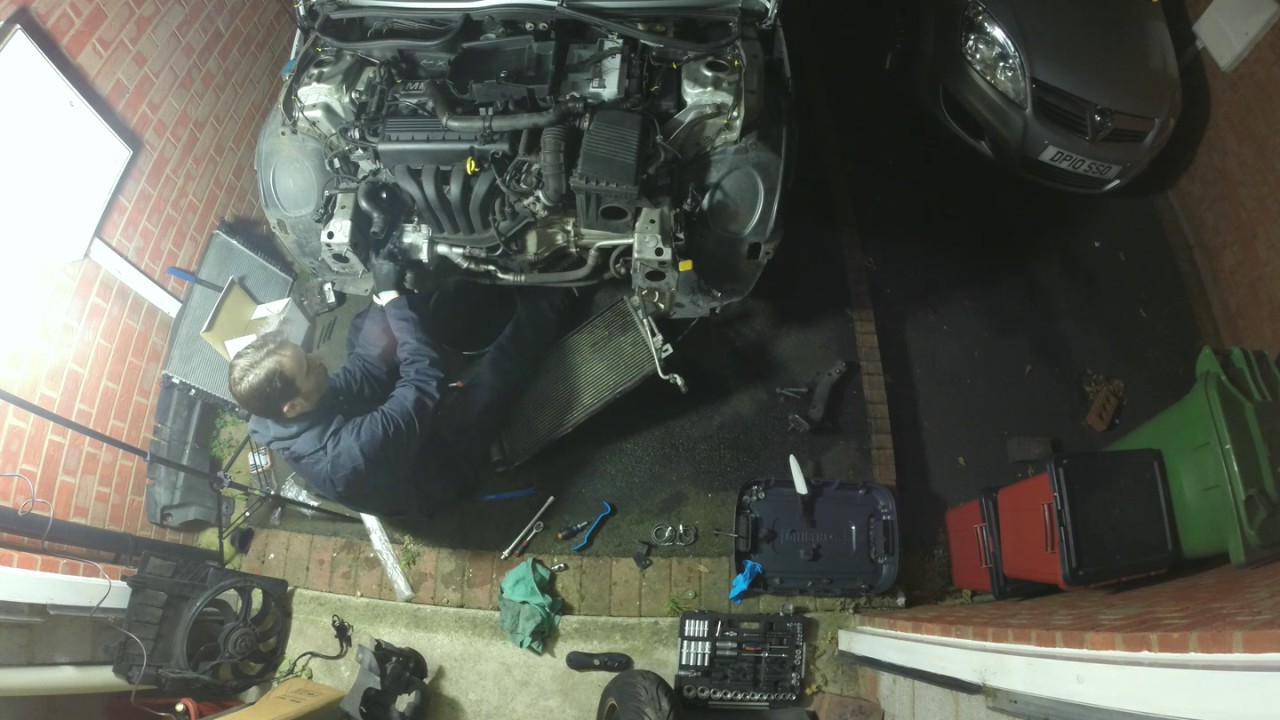 Radiator and water pump change on Mini Cooper R50 - YouTube