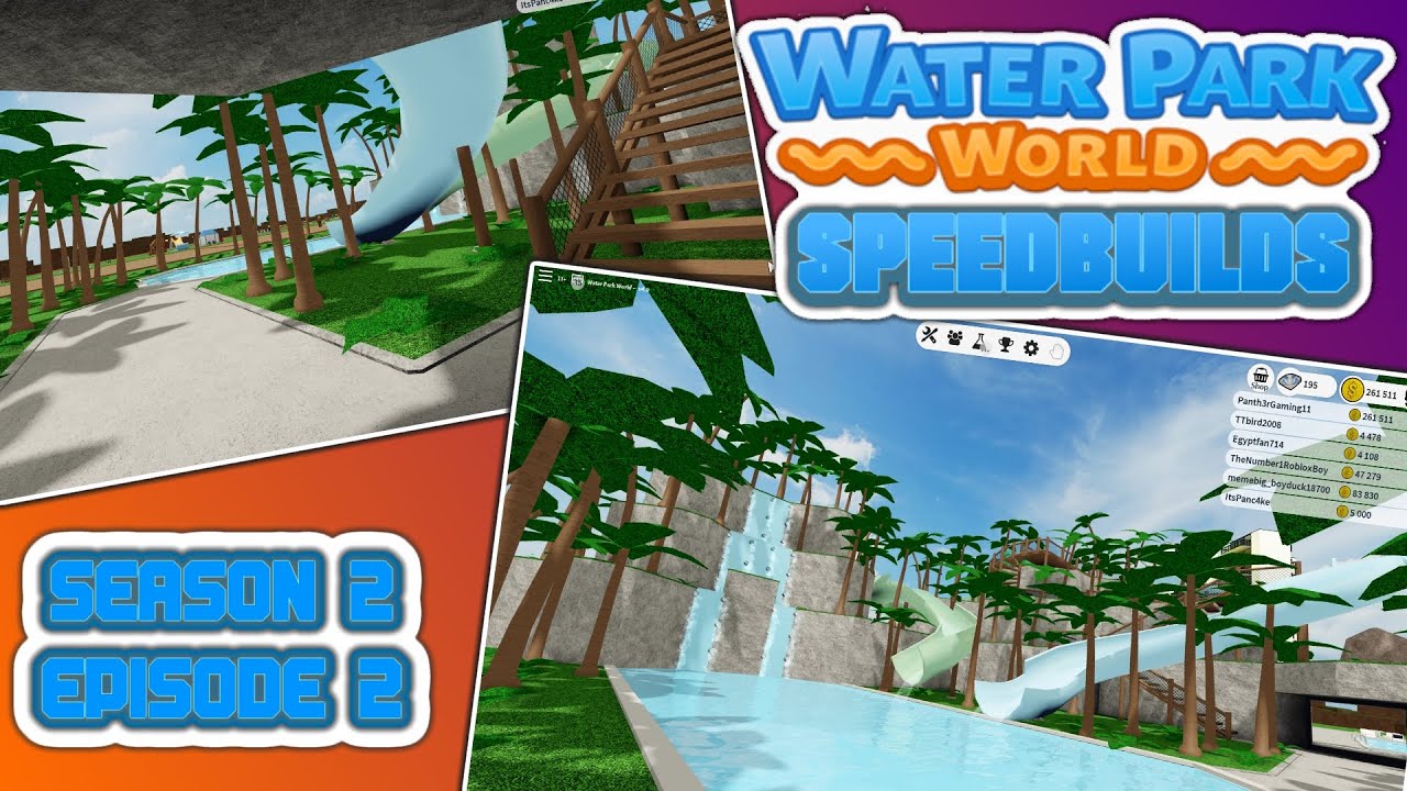 Water Park World | Public Pool + Jungle Waterfall Speedbuild! | S2 E2 ...