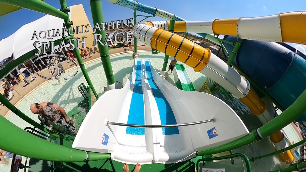 Aquapolis Athens Splash Race (Left) 360° VR POV Onride - YouTube