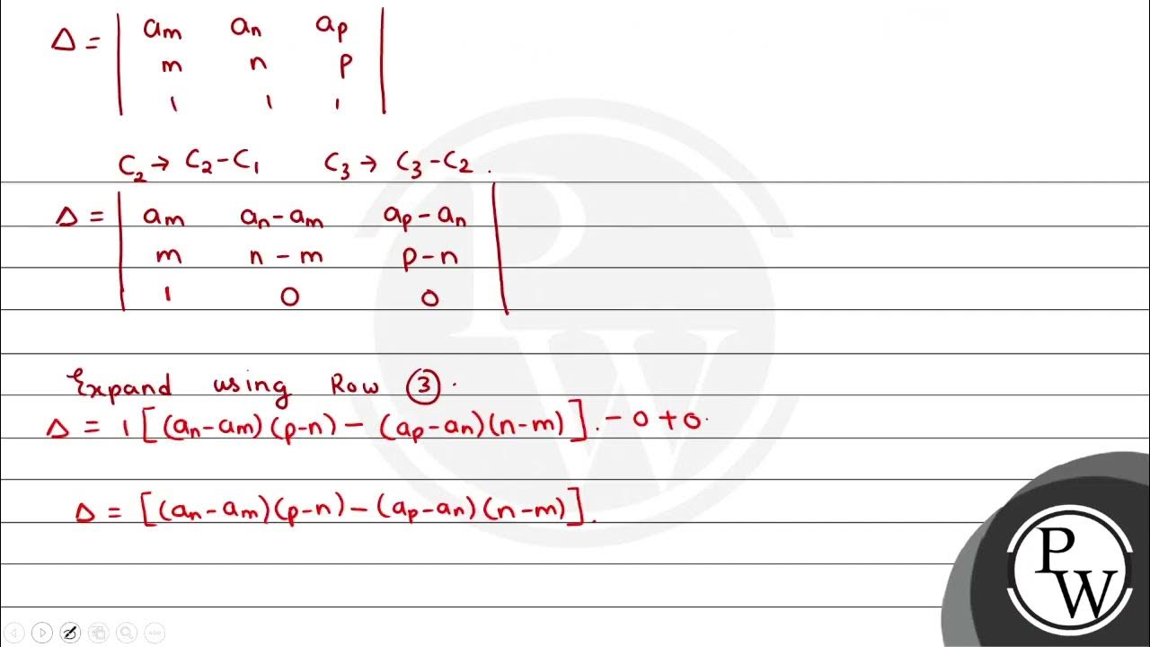 In an arithmetic sequence \( a_{1}, a_{2}, a_{3}, \ldots, a_{n} \), \[ \Delta=\left|\begin{array ...