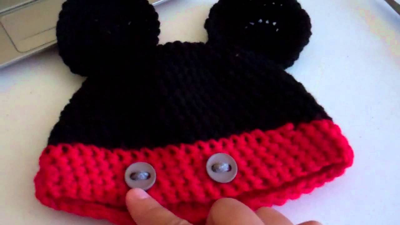 Knit Mickey Mouse Hat Pattern