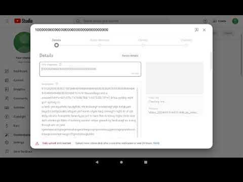 Daily Upload Limit reached Speed 3/24 - YouTube