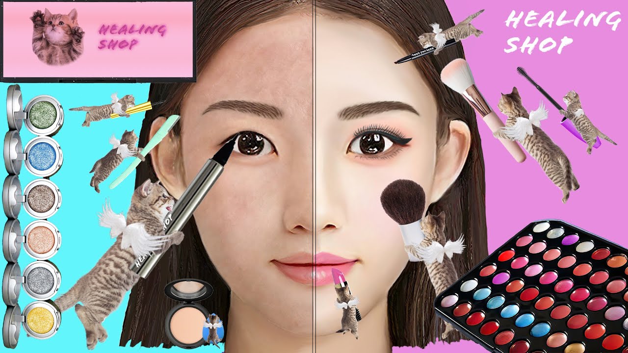 [ASMR]Makeup animation/Transformation/a fresh spring make-up - YouTube