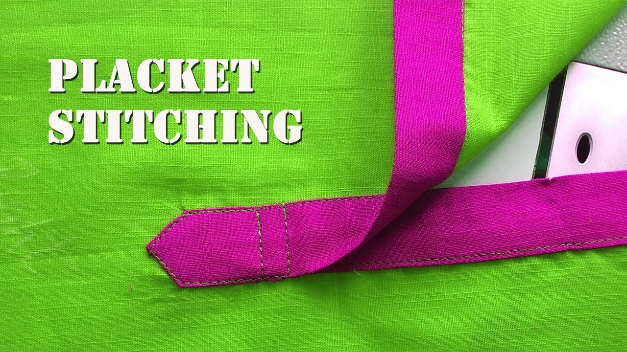 Kurti Placket Stitching easy method/shirt placket EMODE - YouTube