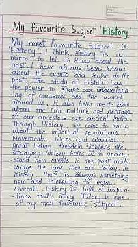 My favourite Subject History paragraph #paragraphwriting #shorts - YouTube